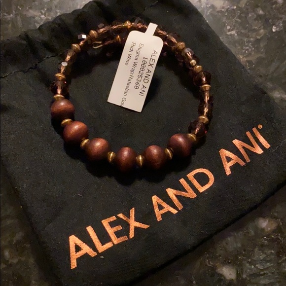 Alex and Ani | Jewelry | Nwt Alex And Ani Rich Wine Enigma Wrap Bangle ...